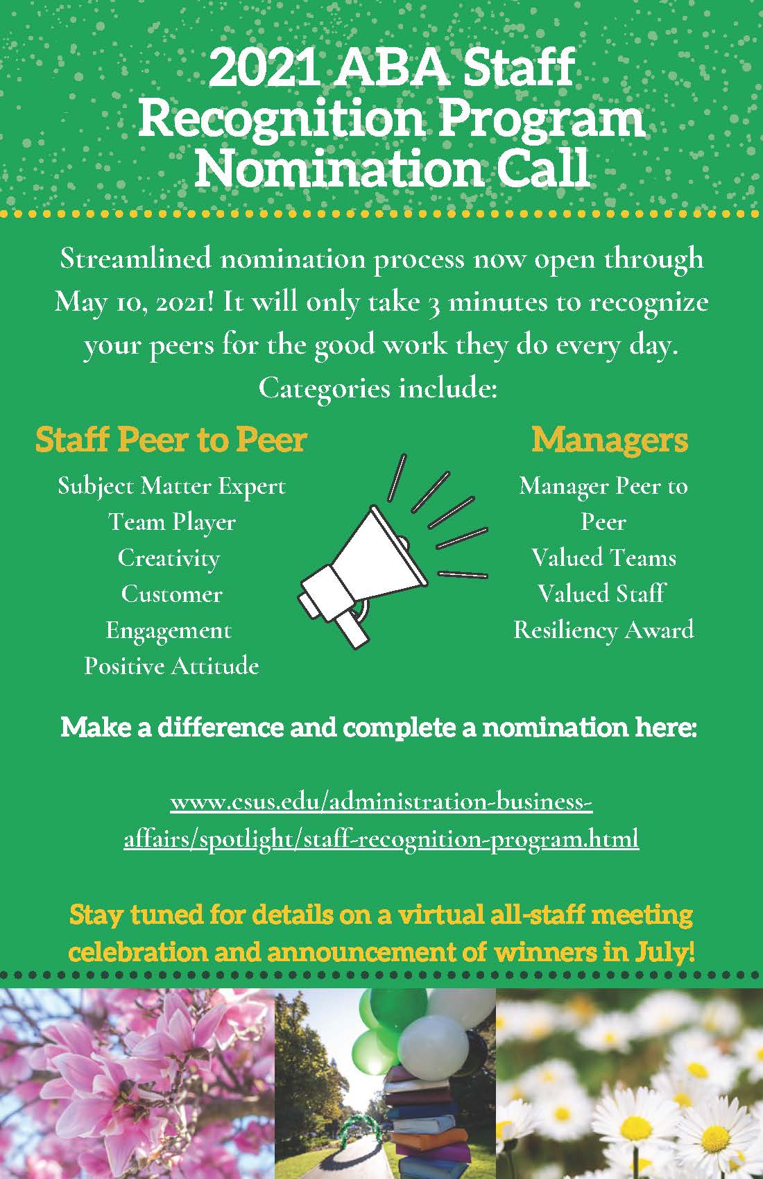 2021 Staff Recognition Program | Sacramento State