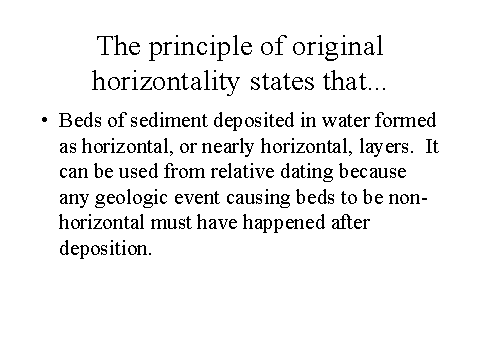 Principle Of Original Horizontality